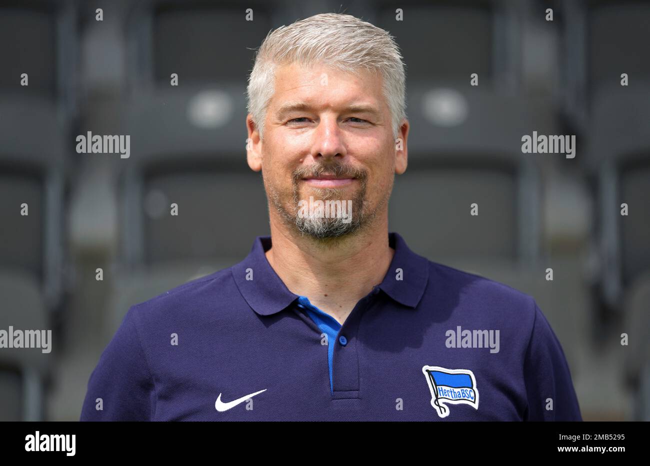 German soccer Bundesliga team Hertha BSC's staff member Henrik Lange ...
