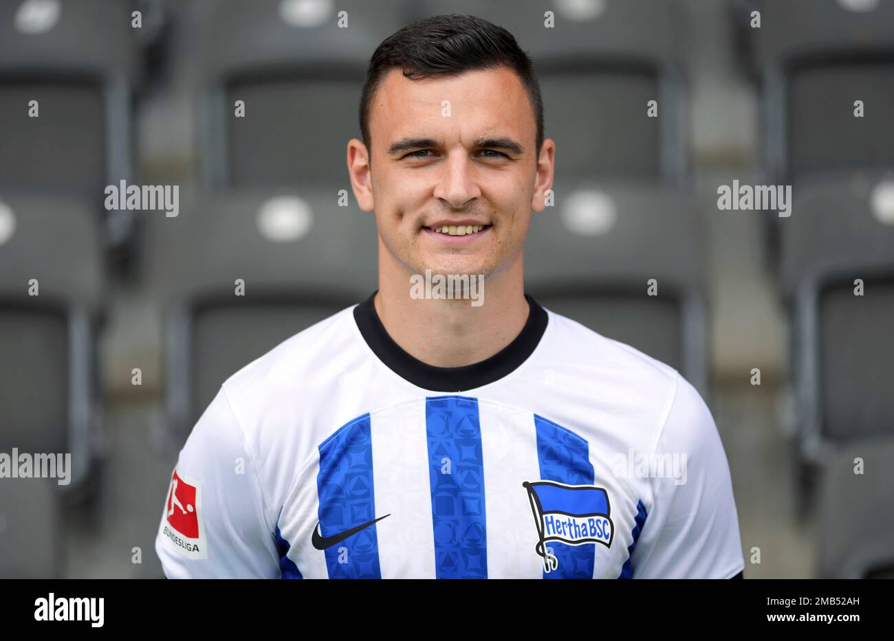Filip Uremovic, player of the German Bundesliga soccer team Hertha BSC ...