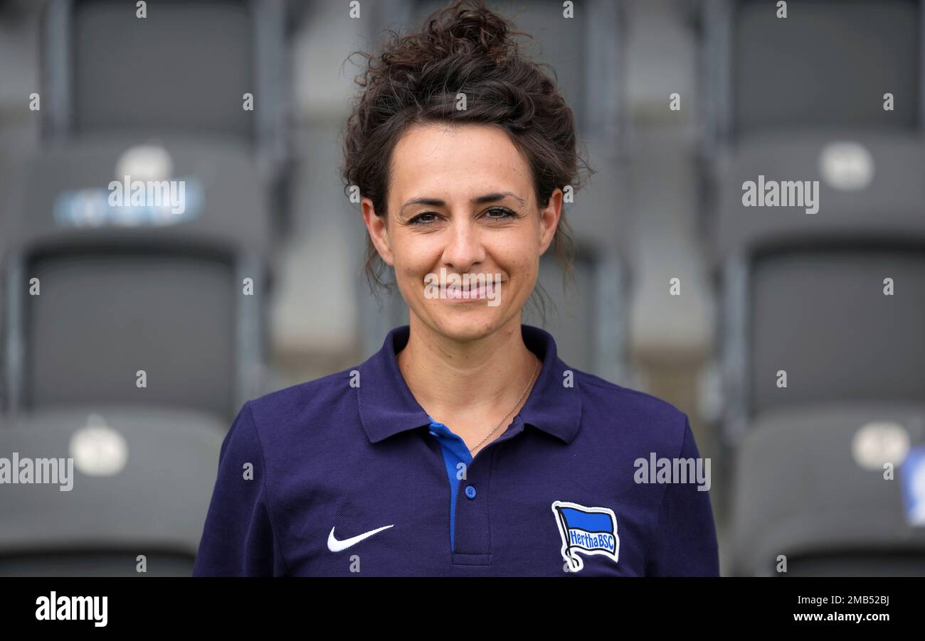 German soccer Bundesliga team Hertha BSC's staff member Anne Kaube ...