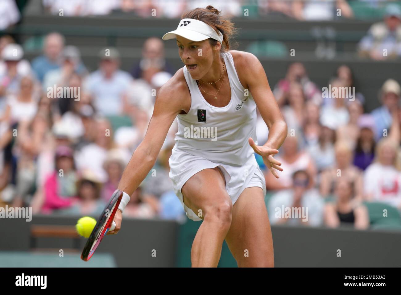 Germany's Tatjana Maria returns a ball to Germany's Jule Niemeier in a ...
