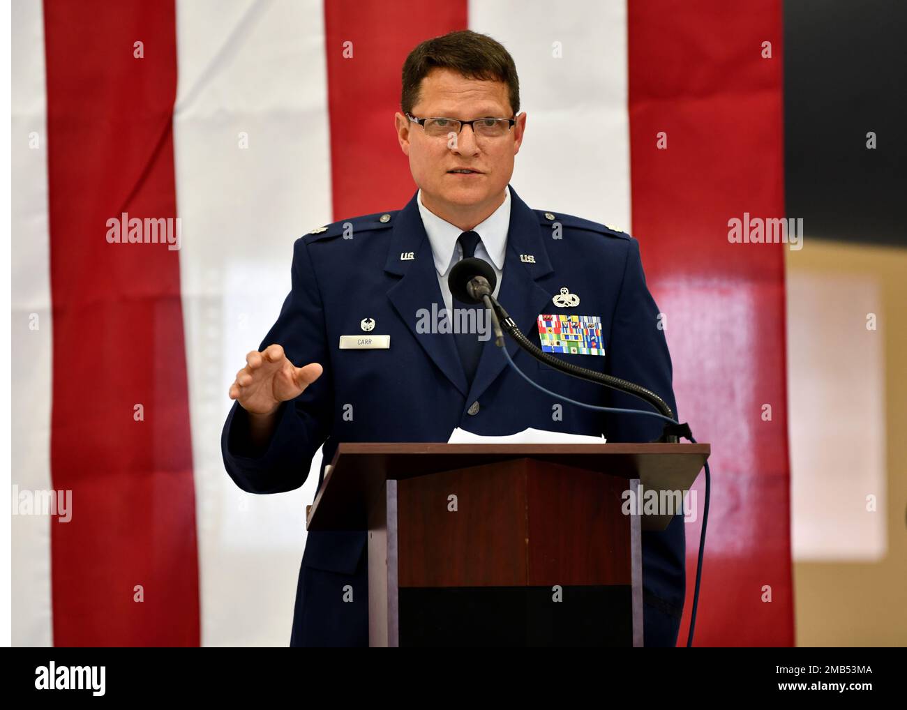U.S. Air Force Lt. Col. Peter Carr, 104 Fighter Wing Vice Commander ...