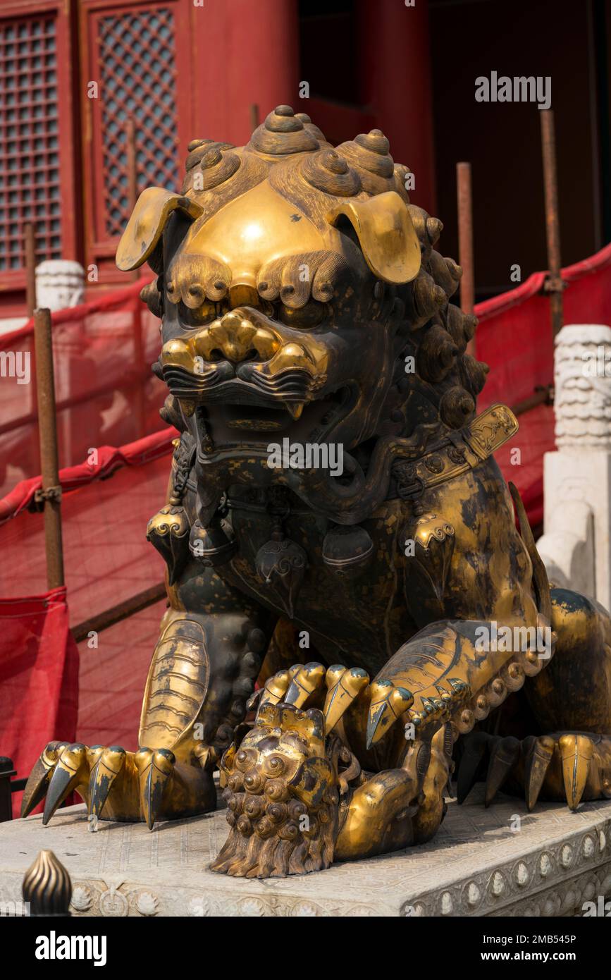 The copper lion Stock Photo - Alamy