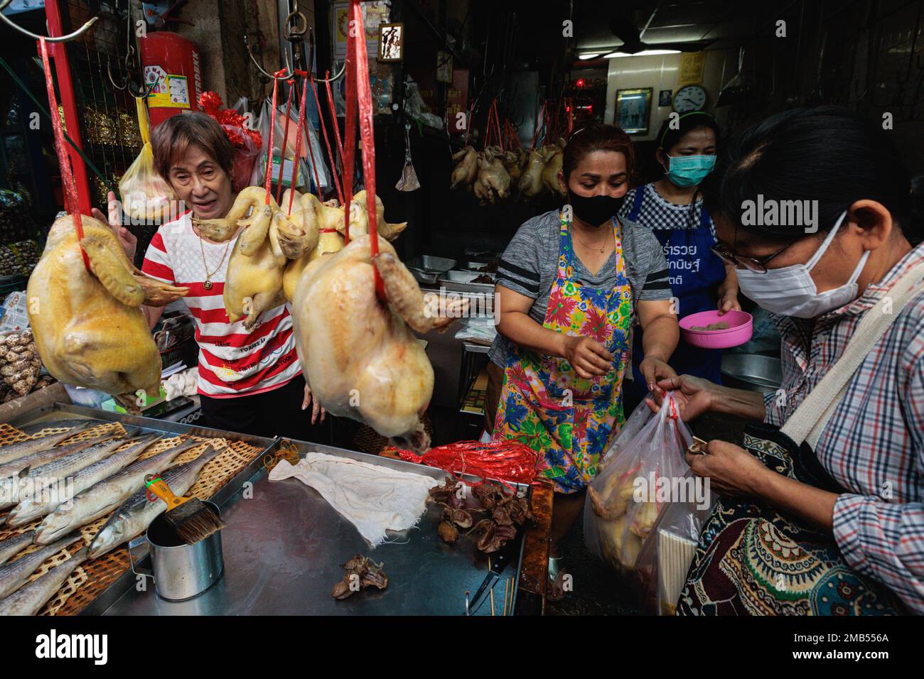 Bangkok, Thailand. 20th Jan, 2023. Chickens, the most popular food for ...