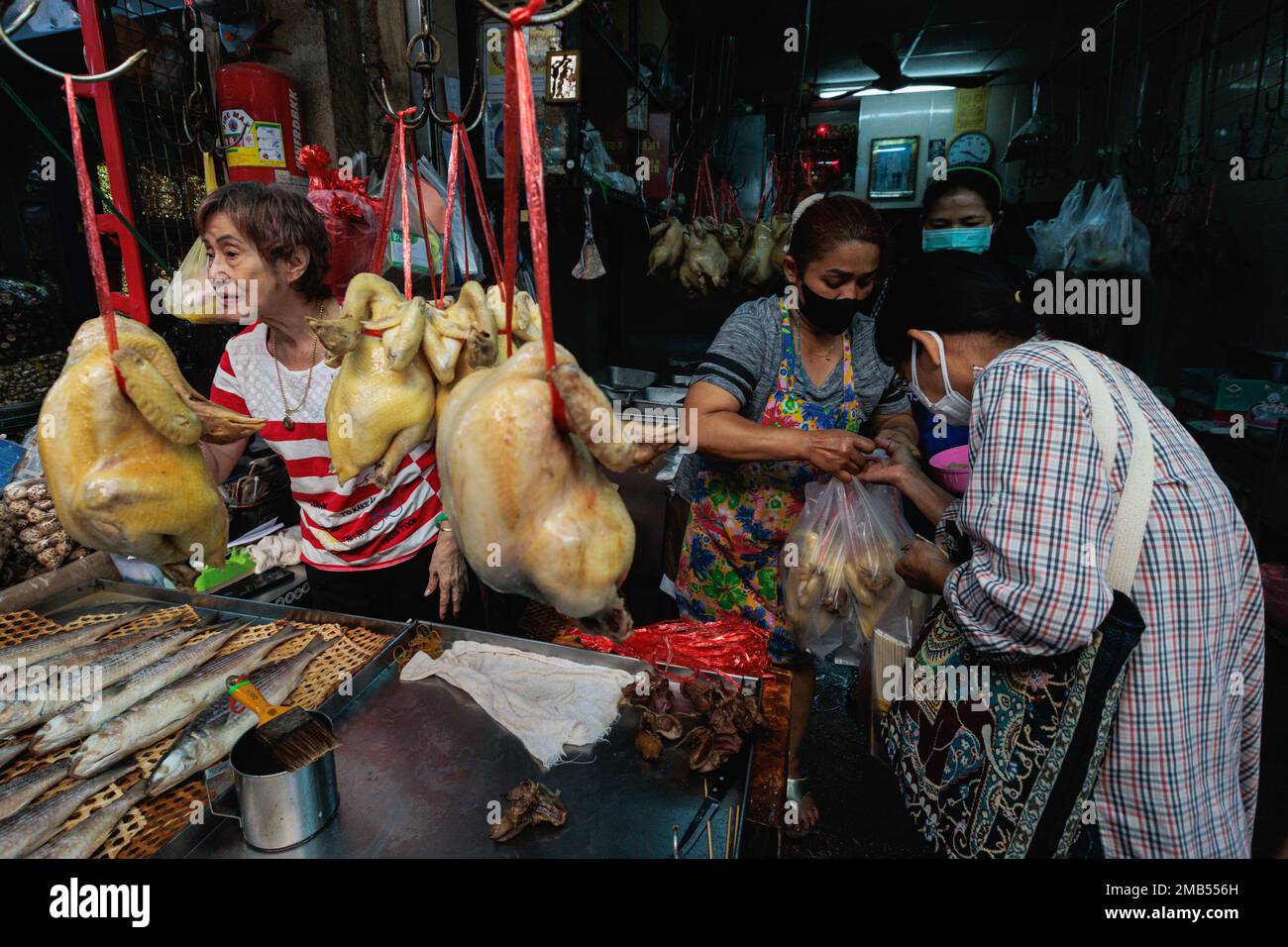 Bangkok, Thailand. 20th Jan, 2023. Chickens, the most popular food for ...