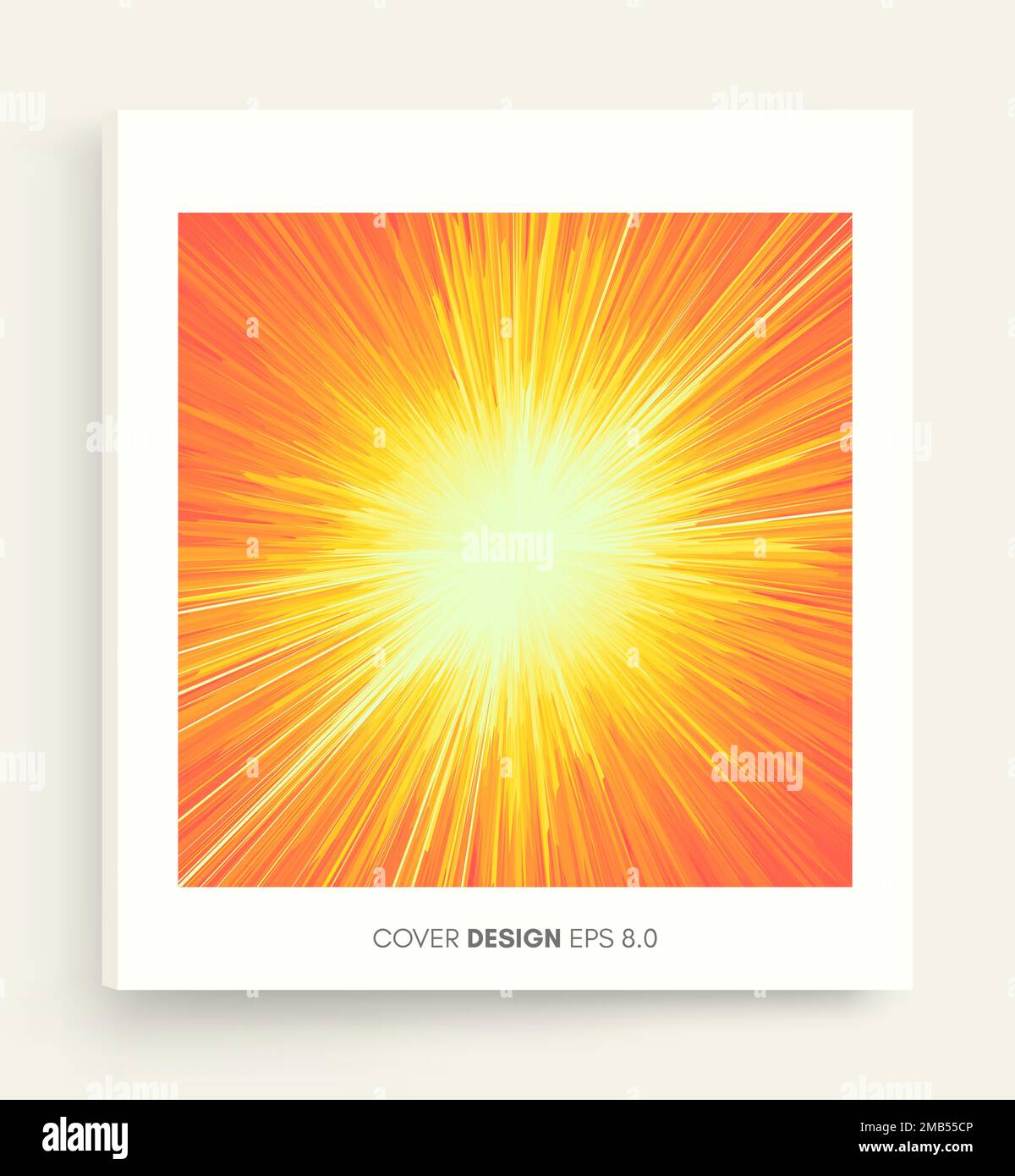 Background with explosion. Starburst dynamic lines. Cover design ...