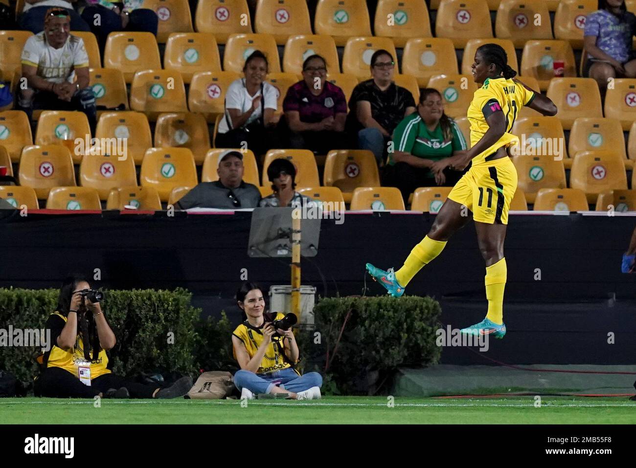 Jamaica's Khadija Shaw celebrates scoring the opening goal against ...