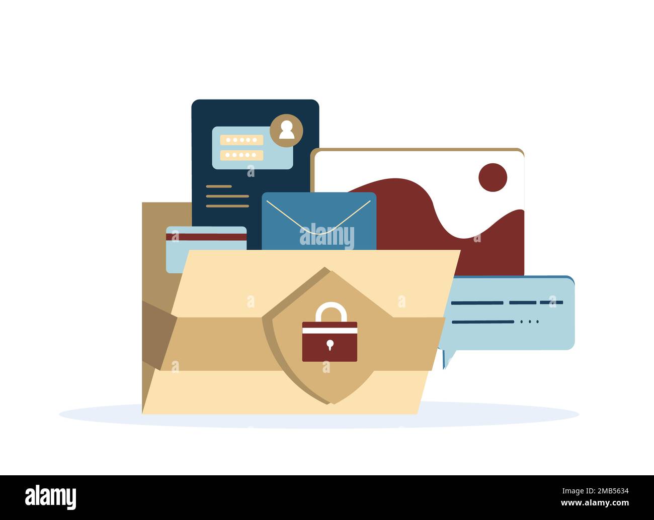 Data Securitydocuments Privacy And Protection Concept With Protected