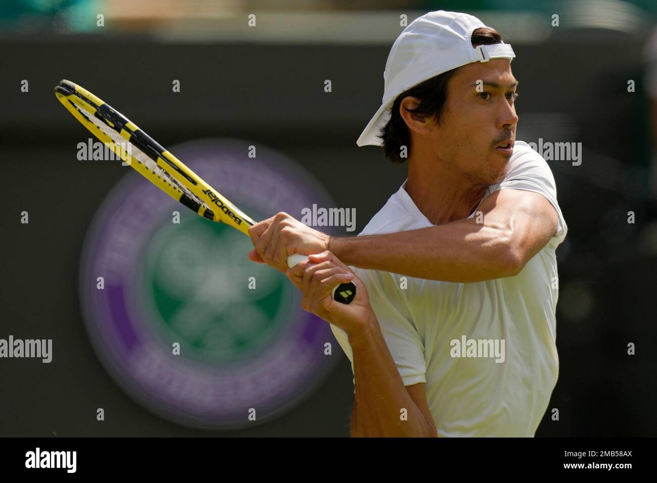 Australia's Jason Kubler returns to Taylor Fritz of the US in a men's ...