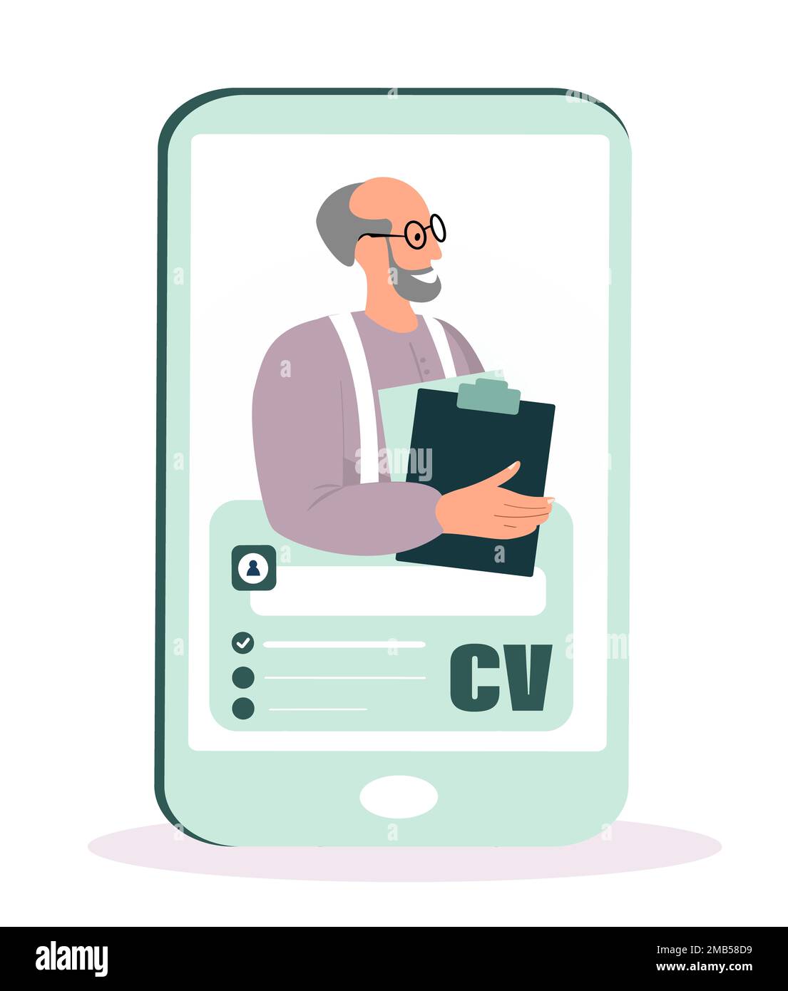 Recruitment,Choosing Candidate Concept.Old Aged Man Seeker Character ...