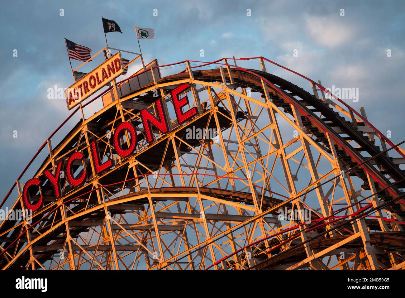 Cyclone roller coaster in Coney Island, New York Stock Photo - Alamy