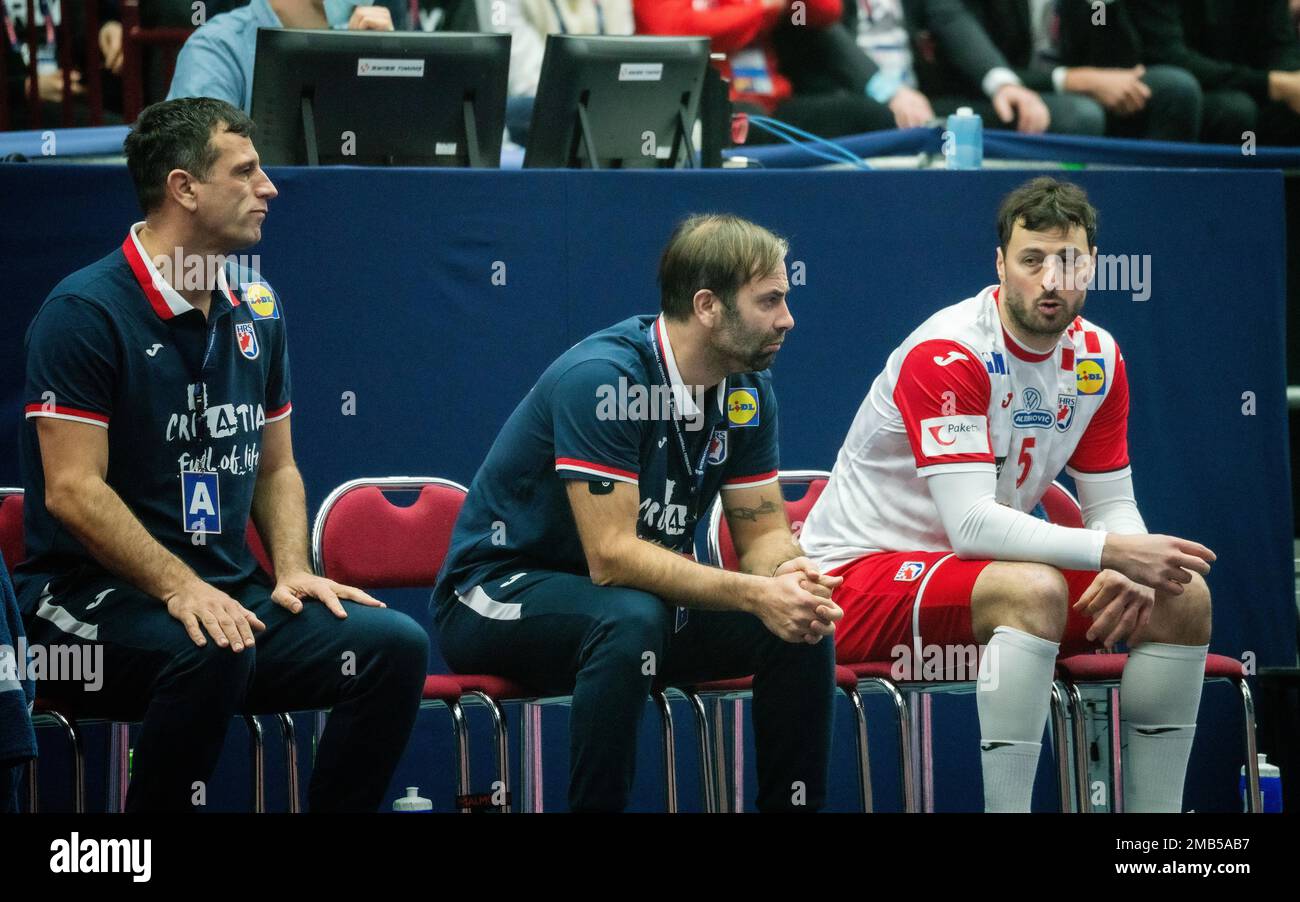 Malmo, Sweden. 19th Jan, 2023. Assistant coach Ivano Balic of Croatia ...