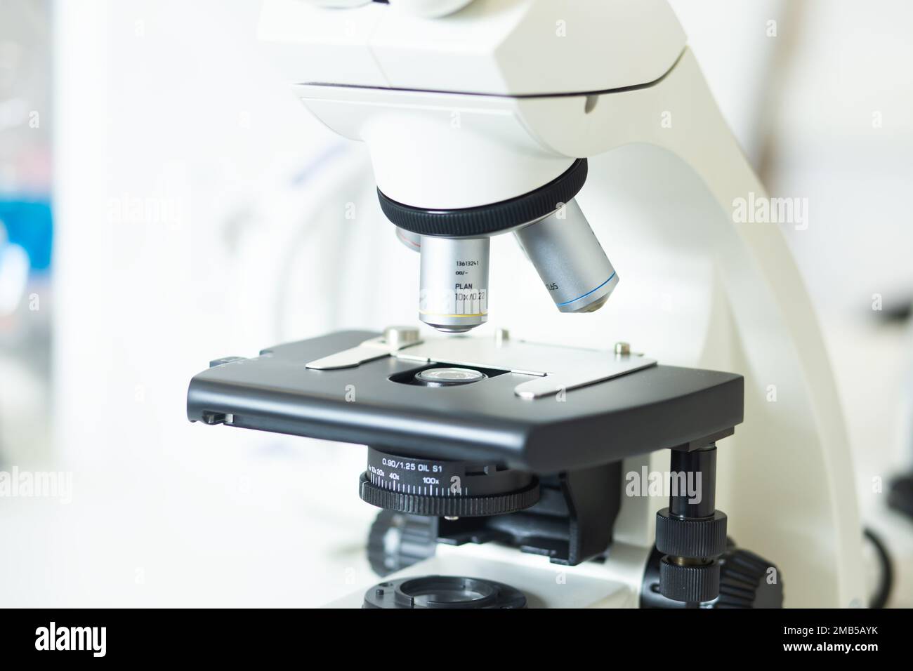microscope at the medicine and biology laboratory Stock Photo - Alamy