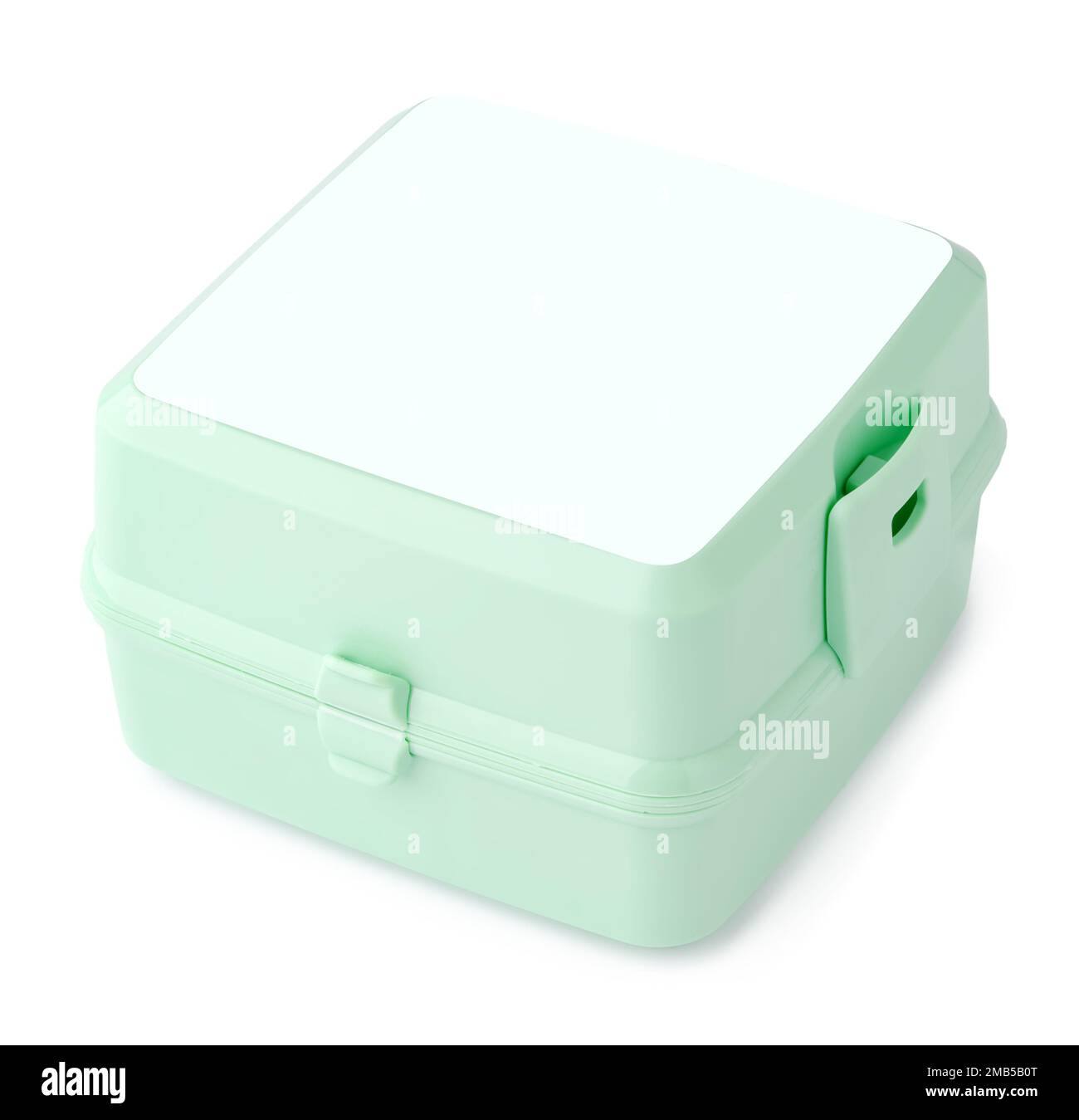 Plastic lunch box isolated on white background Stock Photo - Alamy