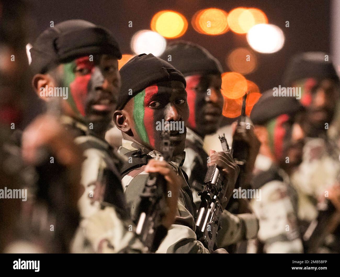 Members of the Saudi special forces perform a military parade in ...