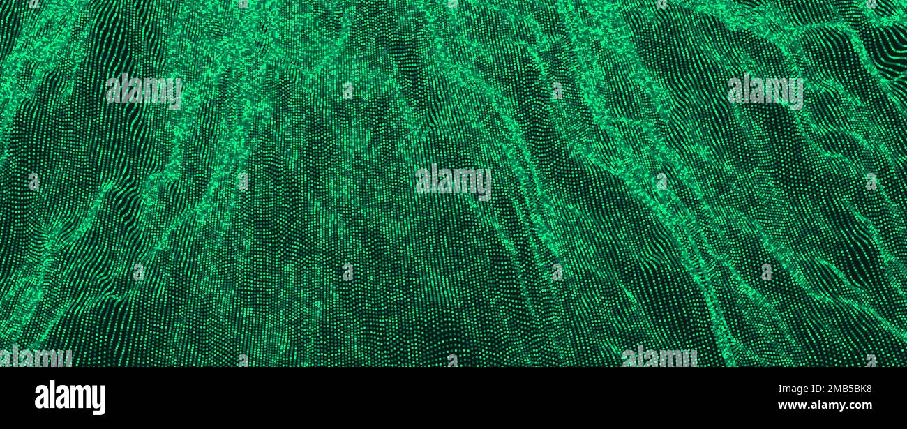 Abstract Science Or Technology Background Graphic Design Network Illustration With Particle