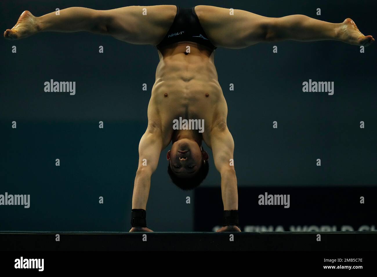 Rikuto Tamai of Japan competes during the men's diving 10m platform ...