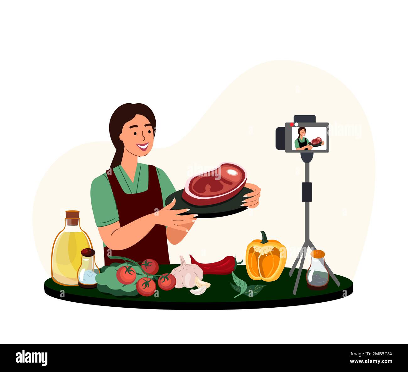 Cartoon female chef Cut Out Stock Images & Pictures - Alamy