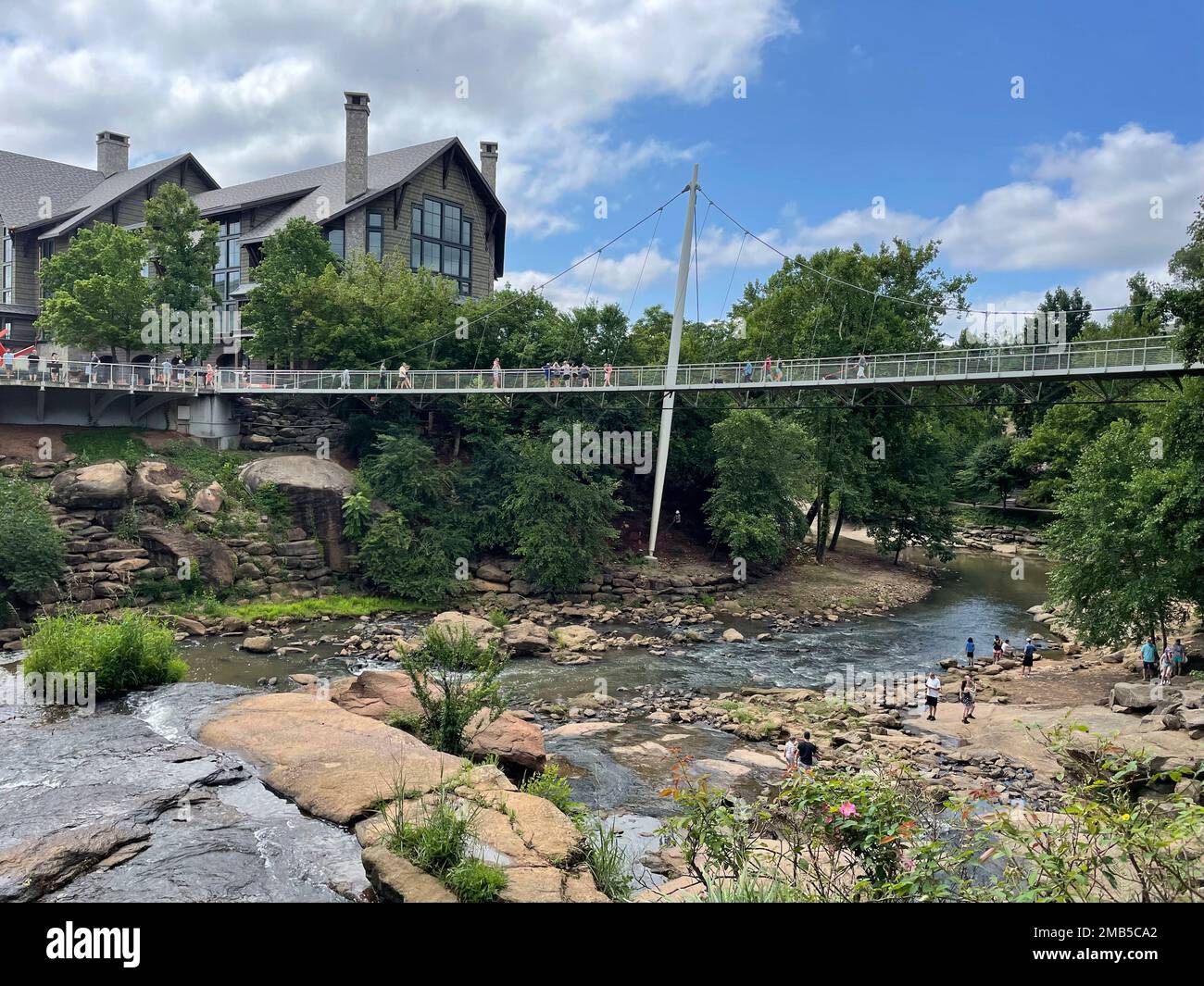 The Reedy River is seen from downtown Greenville, S.C. on Saturday ...