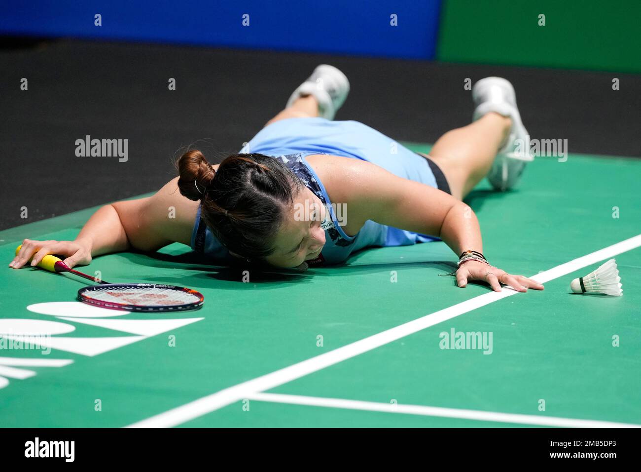 Thailand's Ratchanok Intanon celebrates after defeating China's Chen Yu ...
