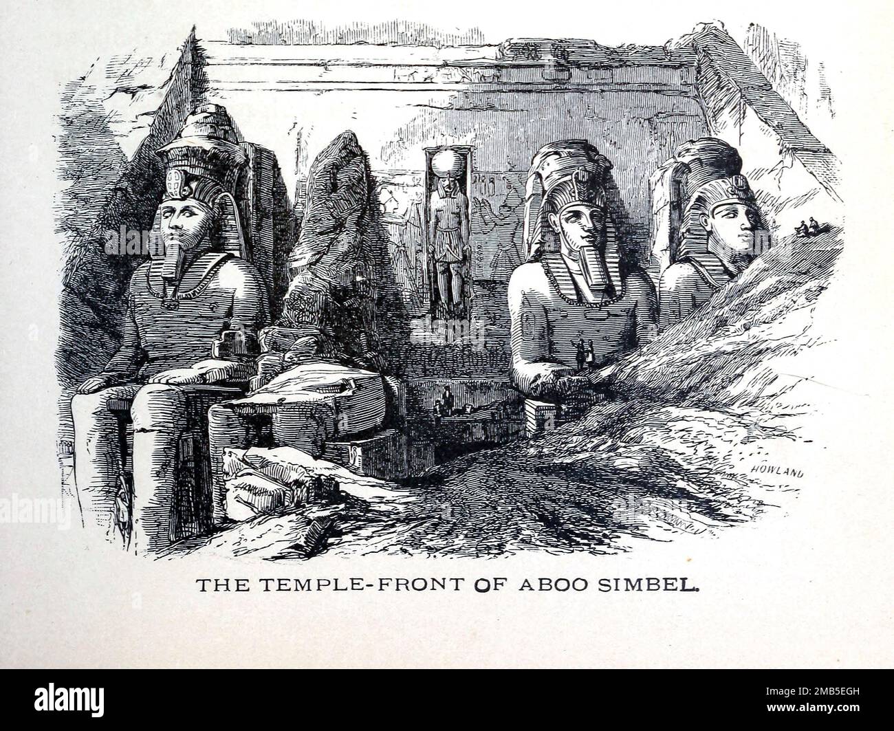 Temple of Abu Simbel here as Aboo Simbel engraving from the book ...