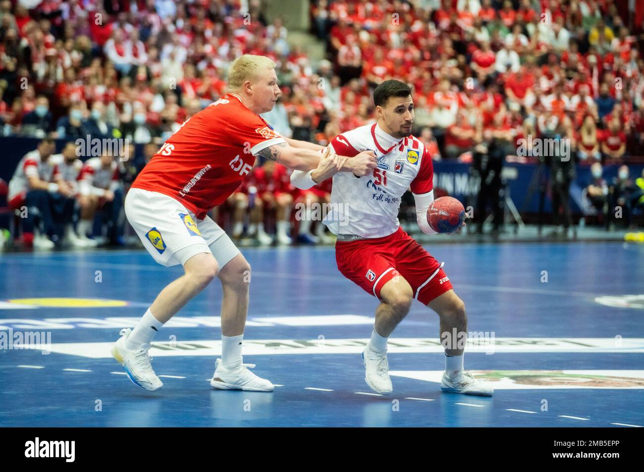 Malmo, Sweden. 19th Jan, 2023. Ivan Martinovic (51) of Croatia and ...