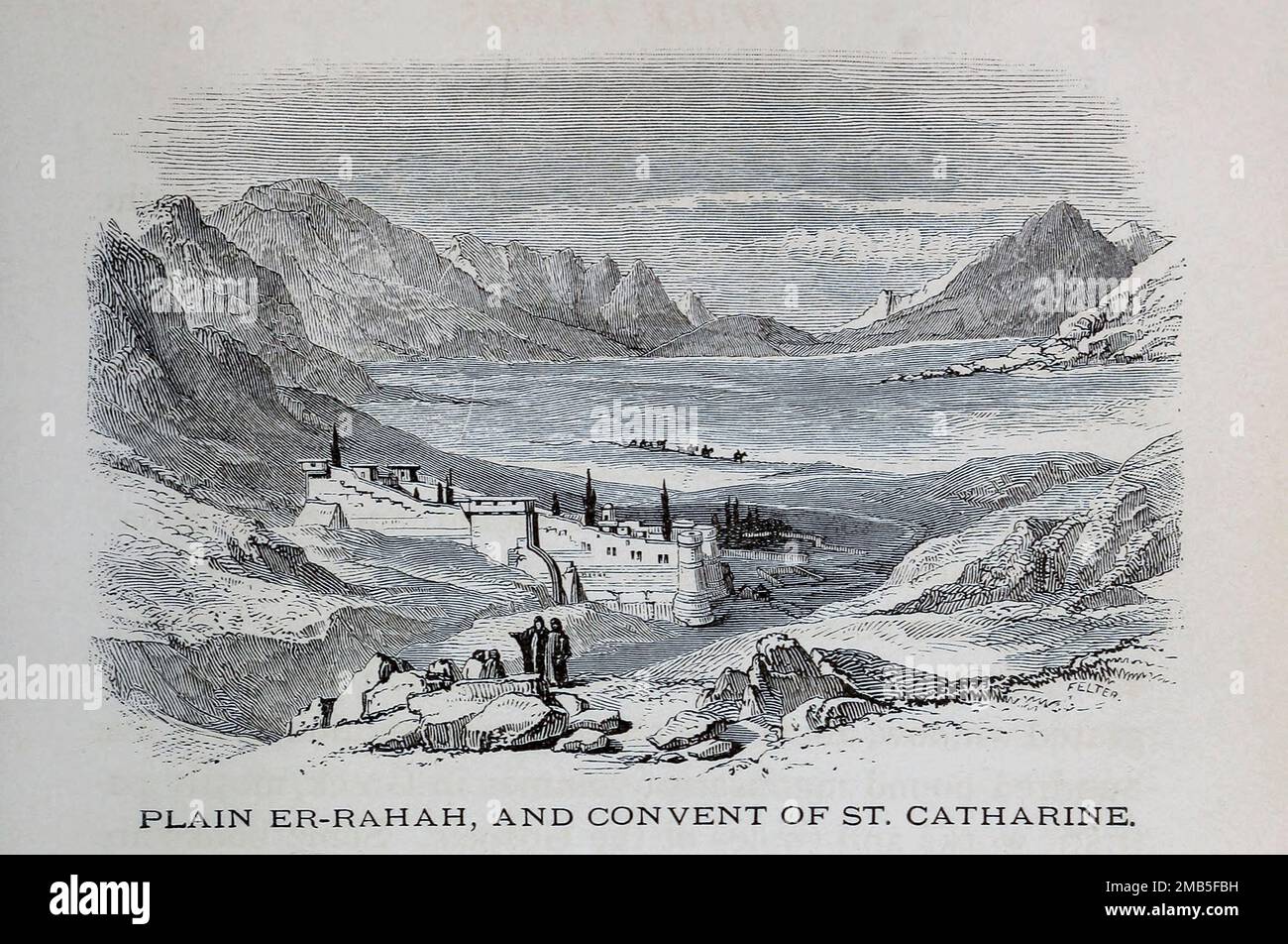 Plain Er-Rahah, and Convent of St. Catharine engraving from the book ...