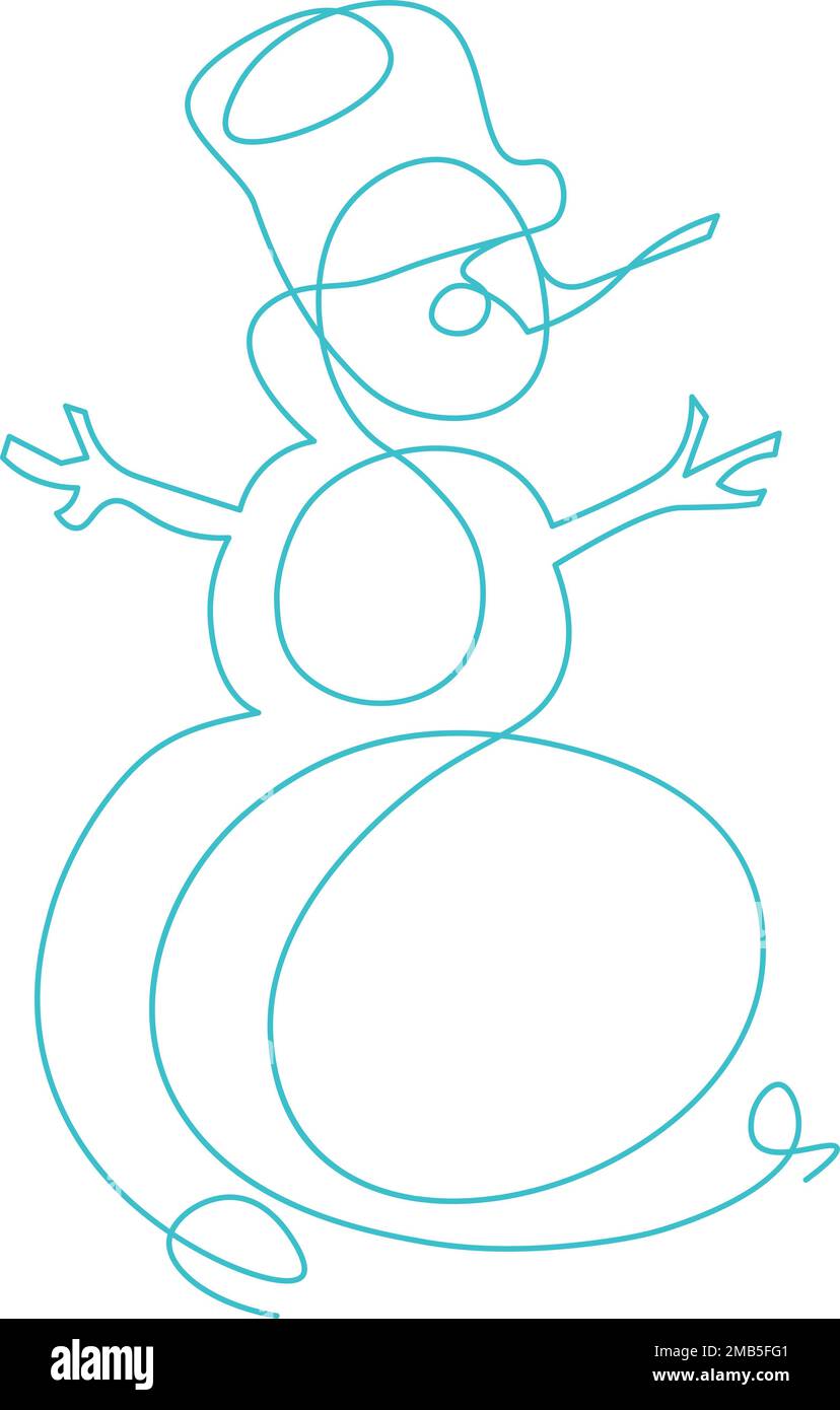 Snowman drawing Stock Vector Images - Alamy