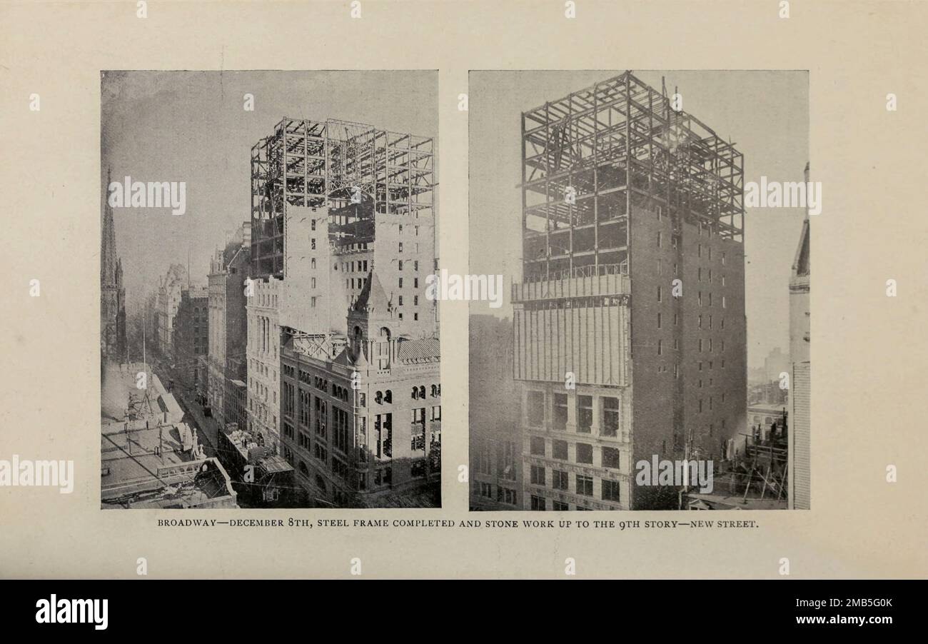 Broadway December 8th Steel frame Completed and Stone Work to 9th story ...