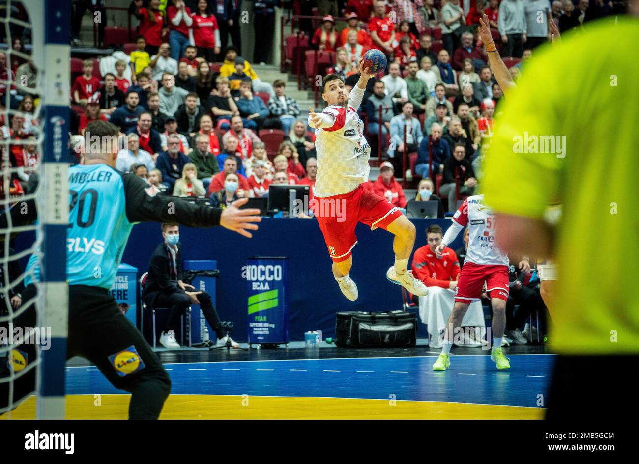 Malmo, Sweden. 19th Jan, 2023. Ivan Martinovic (51) of Croatia seen ...