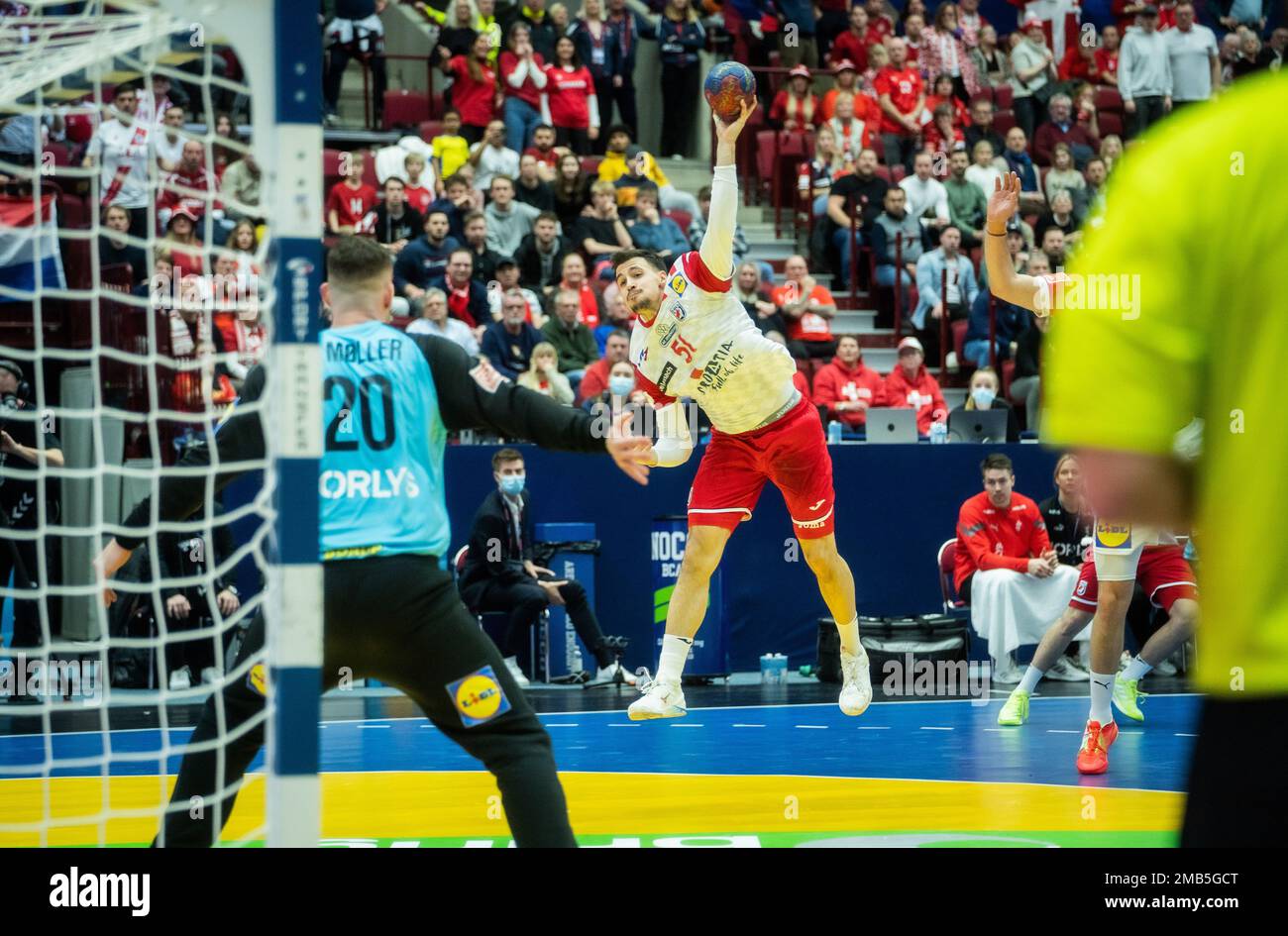 Malmo, Sweden. 19th Jan, 2023. Ivan Martinovic (51) of Croatia seen ...