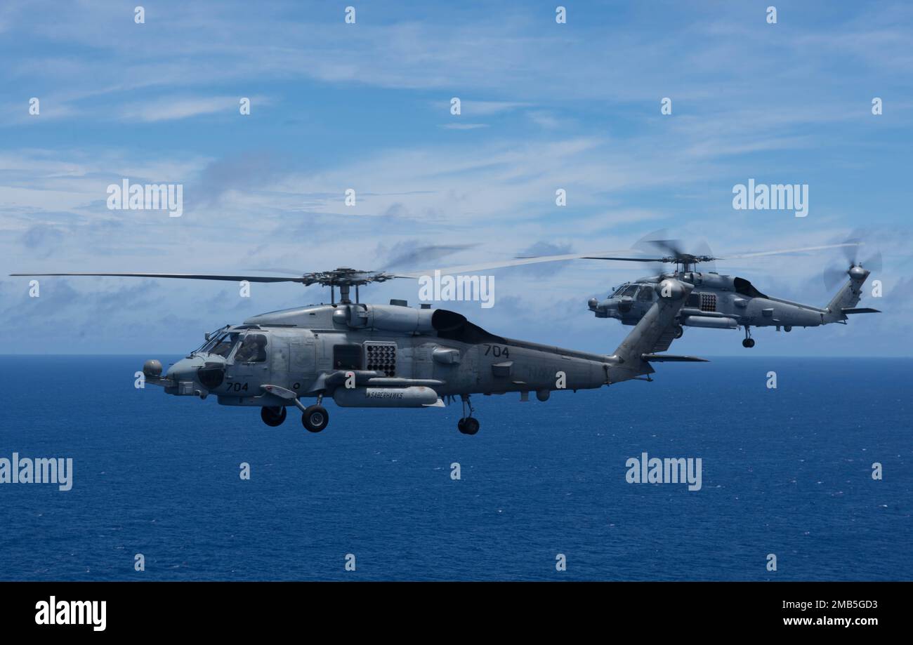 220612-N-JO823-1100 PHILIPPINE SEA (June 12, 2022) An MH-60R Sea Hawk ...