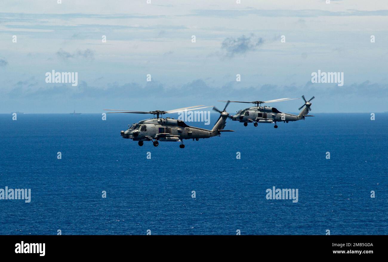 220612-N-DW158-1217 PHILIPPINE SEA (June 12, 2022) An MH-60R Sea Hawk ...