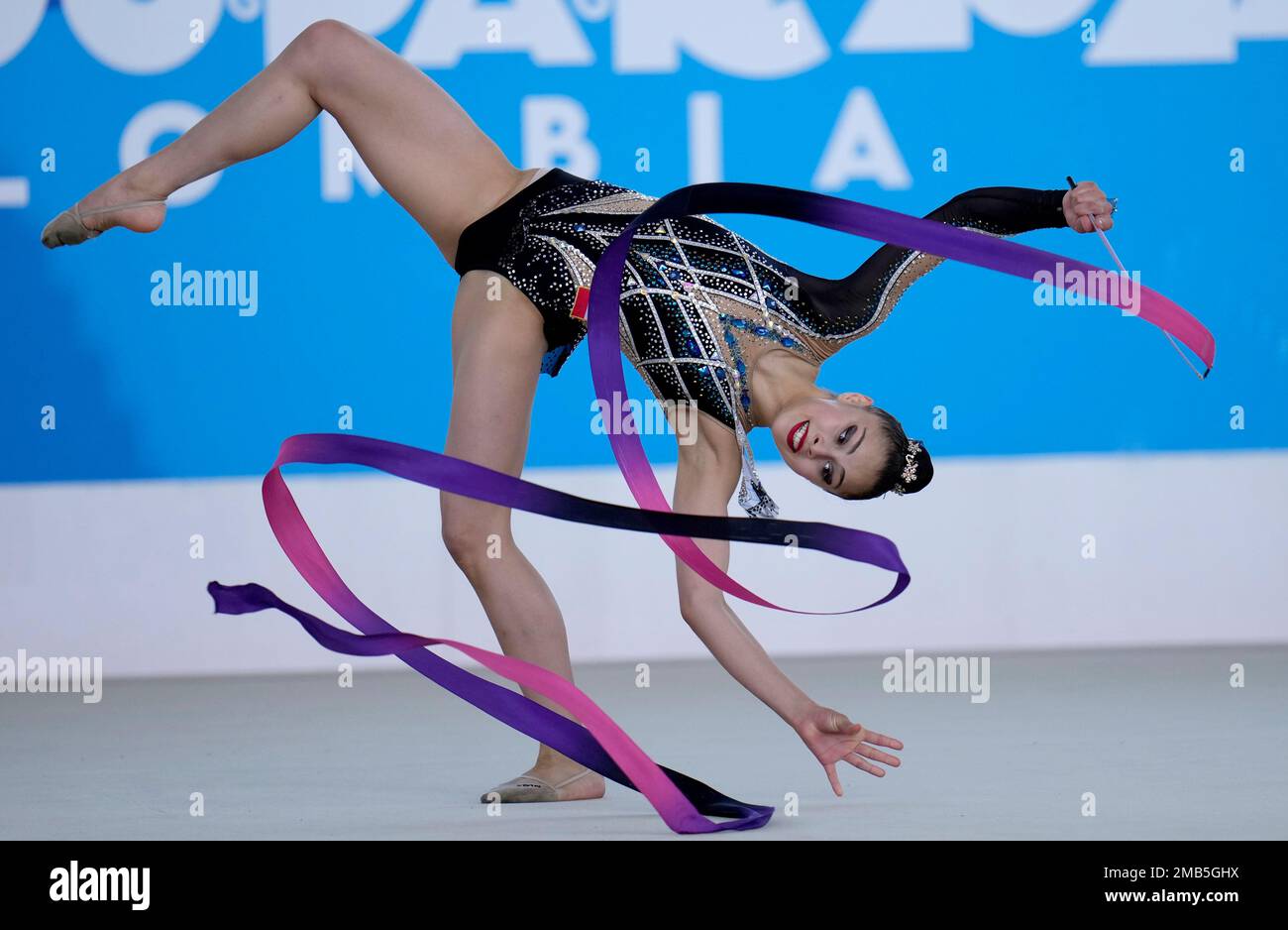 Martina Ferrari of Chile performs during rhythmic gymnastics individual ...