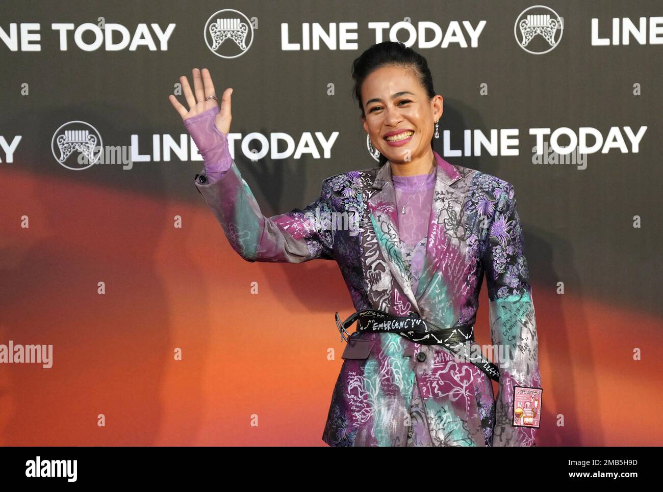 Taiwanese singer Ilid Kaolo poses for a photo as she arrives for the ...