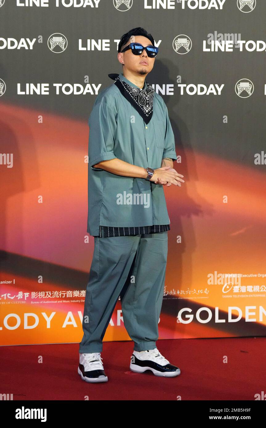 Taiwanese singer Soft Lipapa poses for a photo as he arrives for the 33rd Golden Melody Awards ...