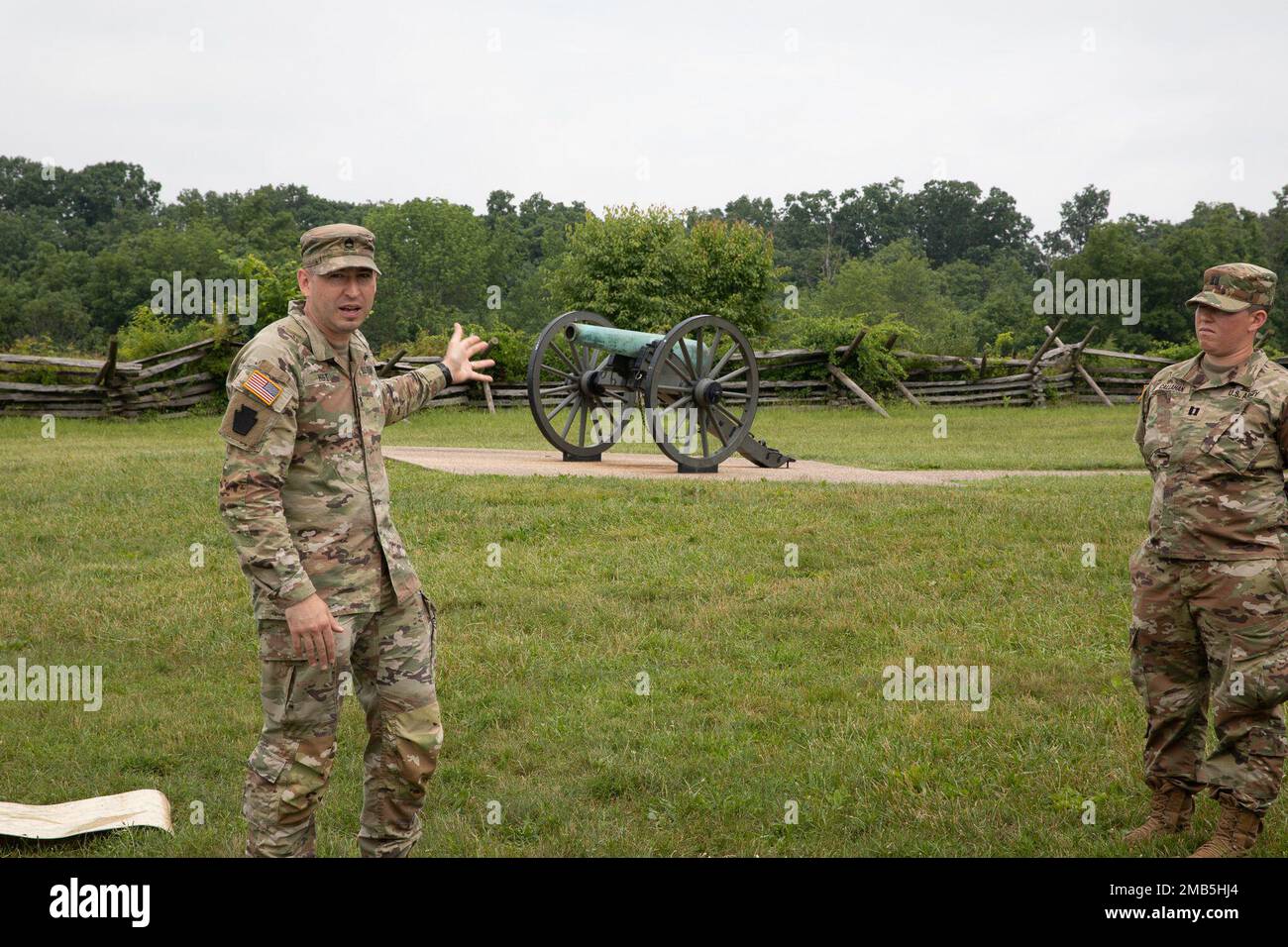 Sgt. 1st Class Aaron Heft, a military historian from the Combat Field ...