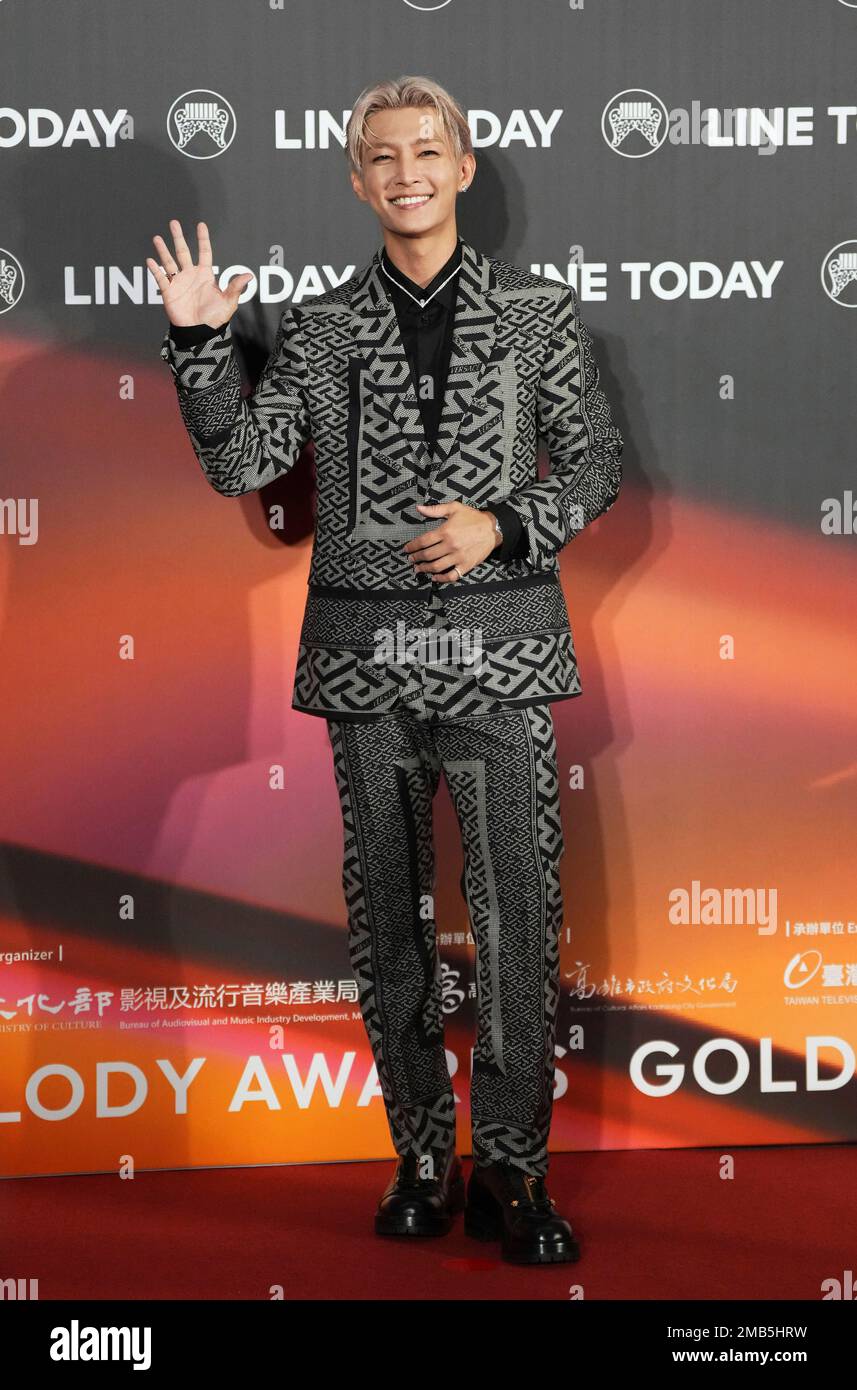 Taiwanese singer Aaron Yan arrives at the 33th Golden Melody Awards in ...