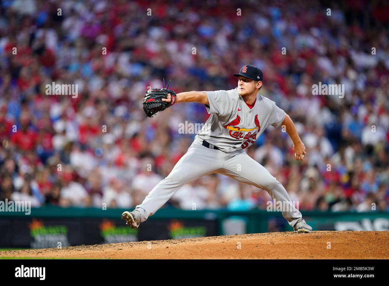 St. Louis Cardinals' Zack Thompson plays during a baseball game, Friday, July 1, 2022, in ...