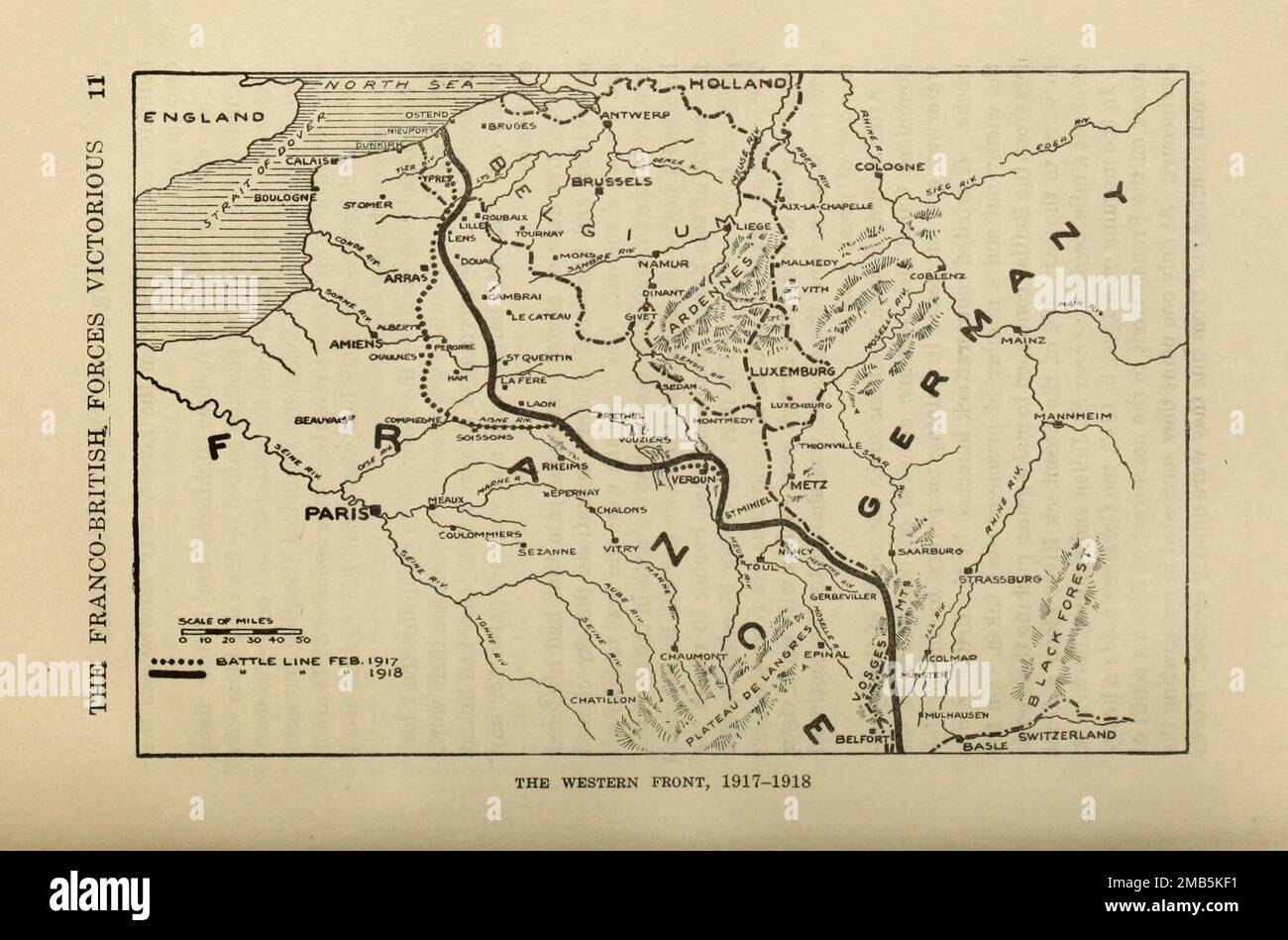 Map western front first world war hi-res stock photography and images ...