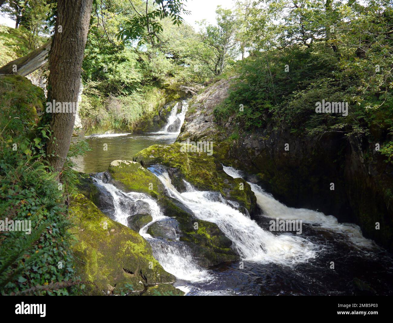 Beezley Falls Waterfall in the River Doe on the Ingleton Waterfalls ...