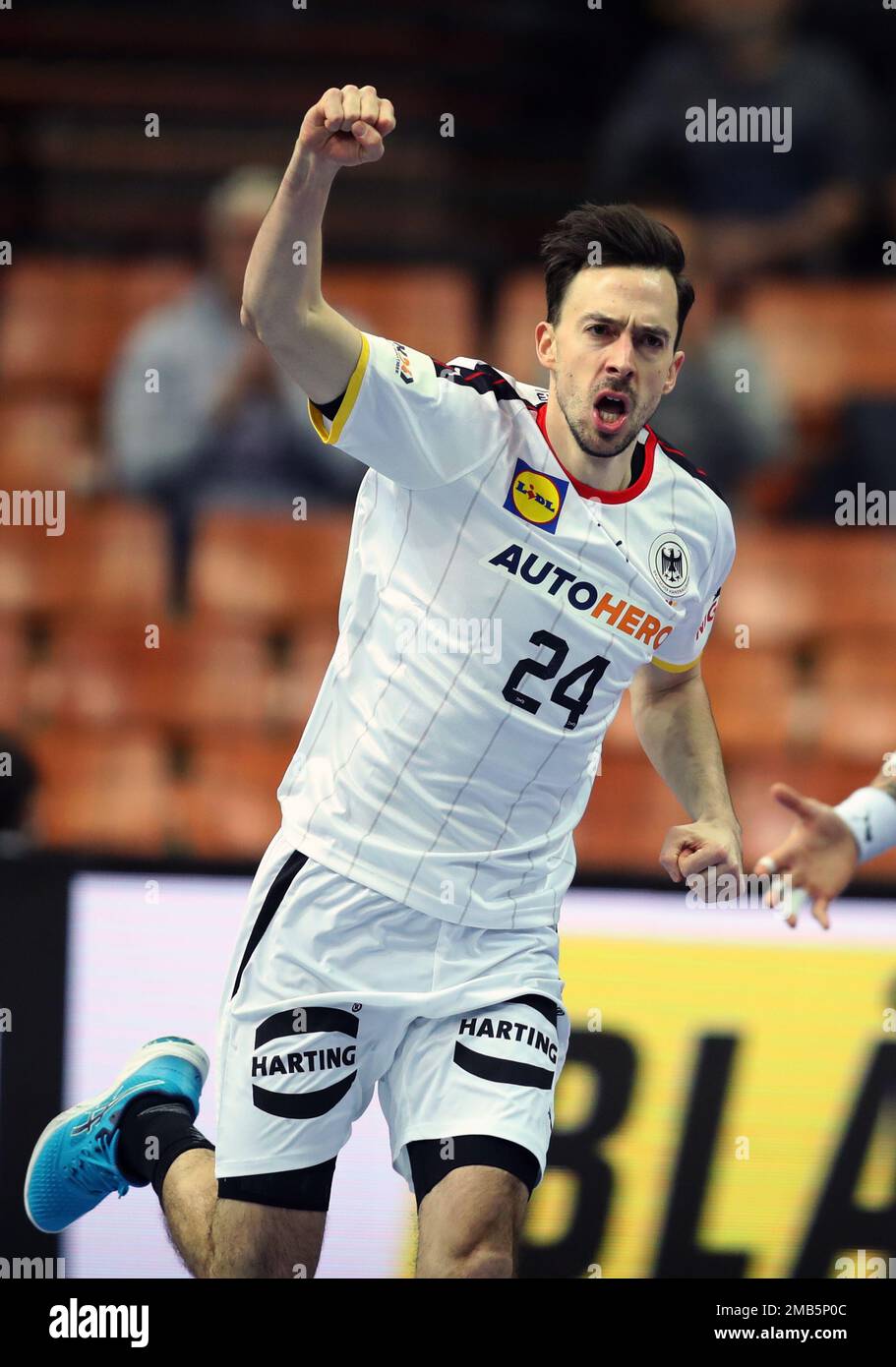 Patrick Groetzki of Germany Jubel Germany vs Argentina 28th IHF Men`s ...