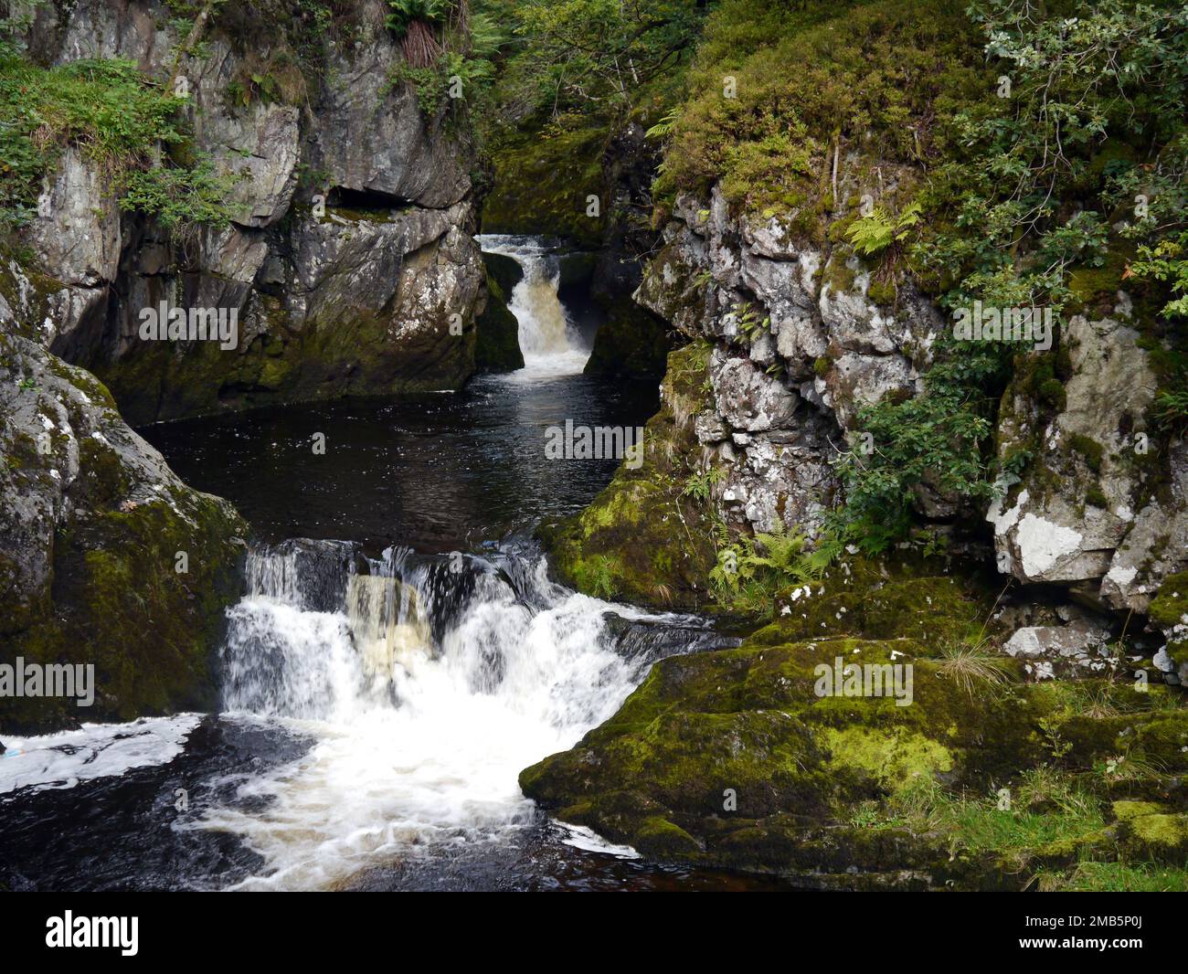 Beezley Falls Waterfall in the River Doe on the Ingleton Waterfalls ...