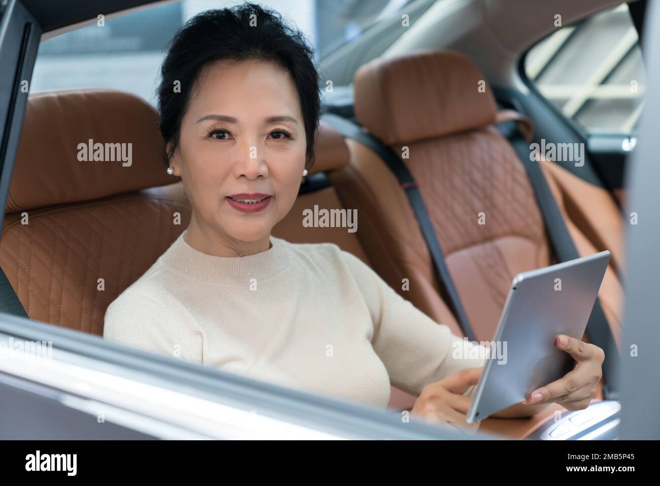 Business lady in the car Stock Photo - Alamy