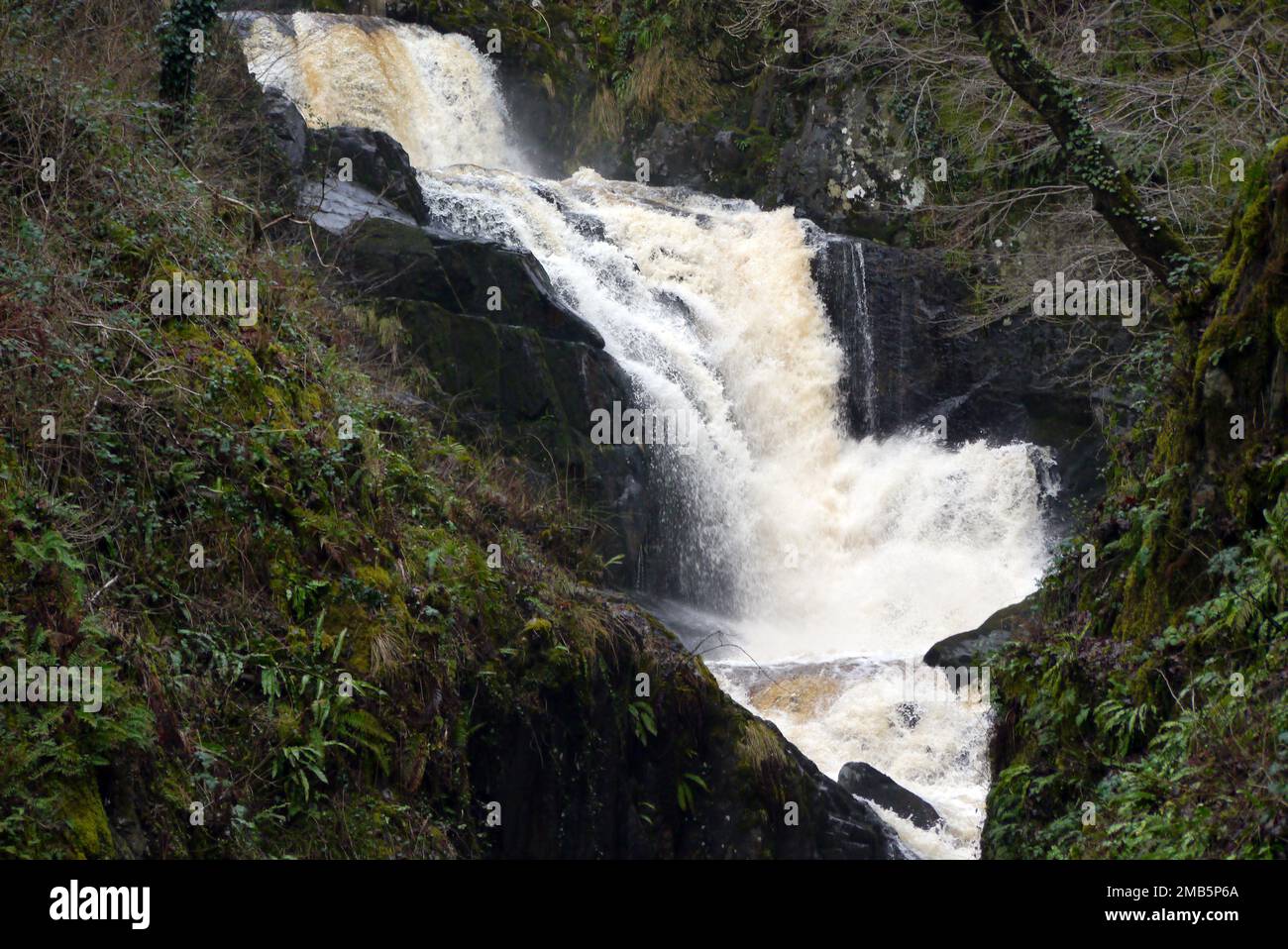 Snow Falls Waterfall in the River Doe on the Ingleton Waterfalls Trail ...