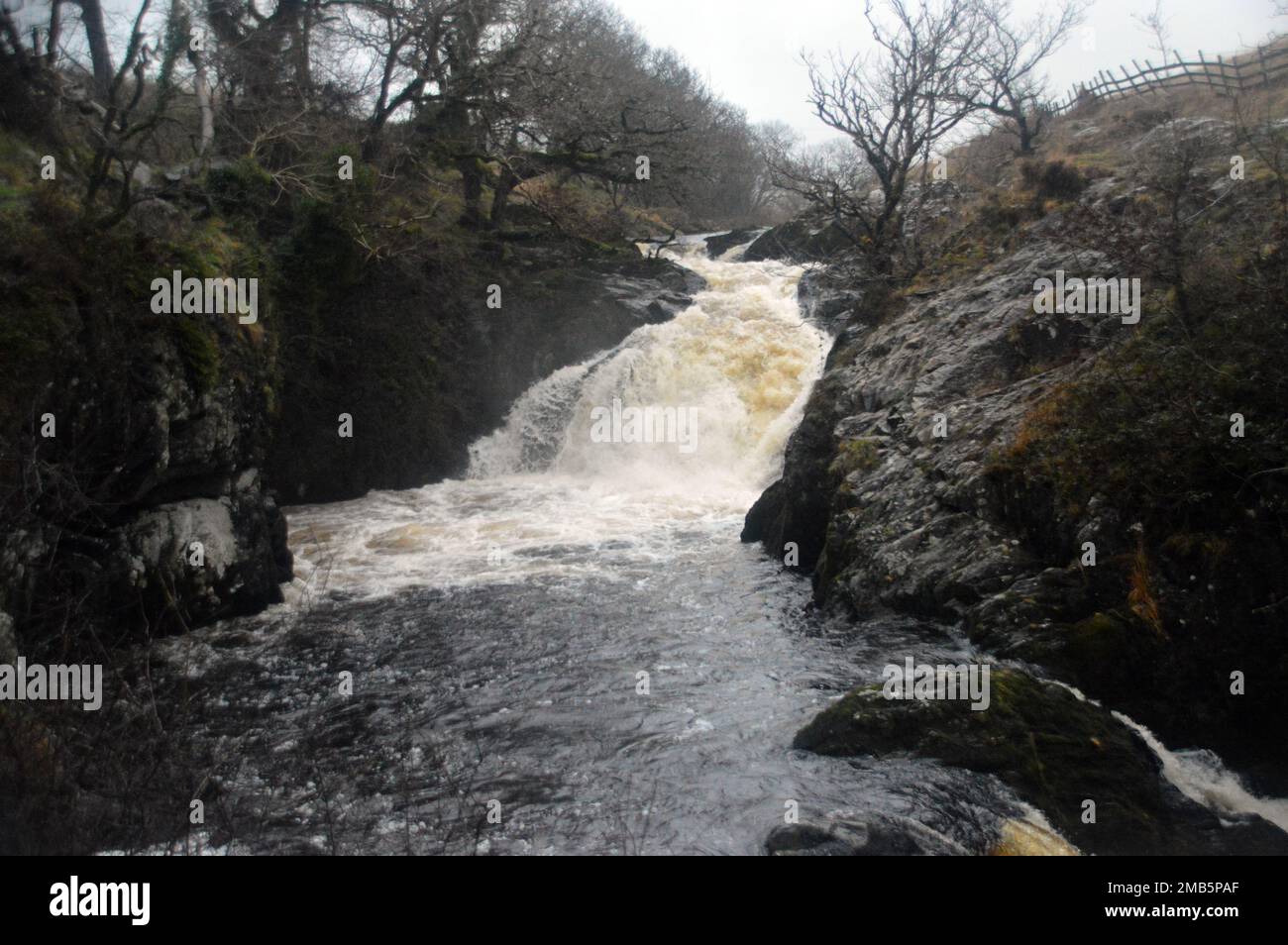 Beezley Falls Waterfall in the River Doe on the Ingleton Waterfalls ...