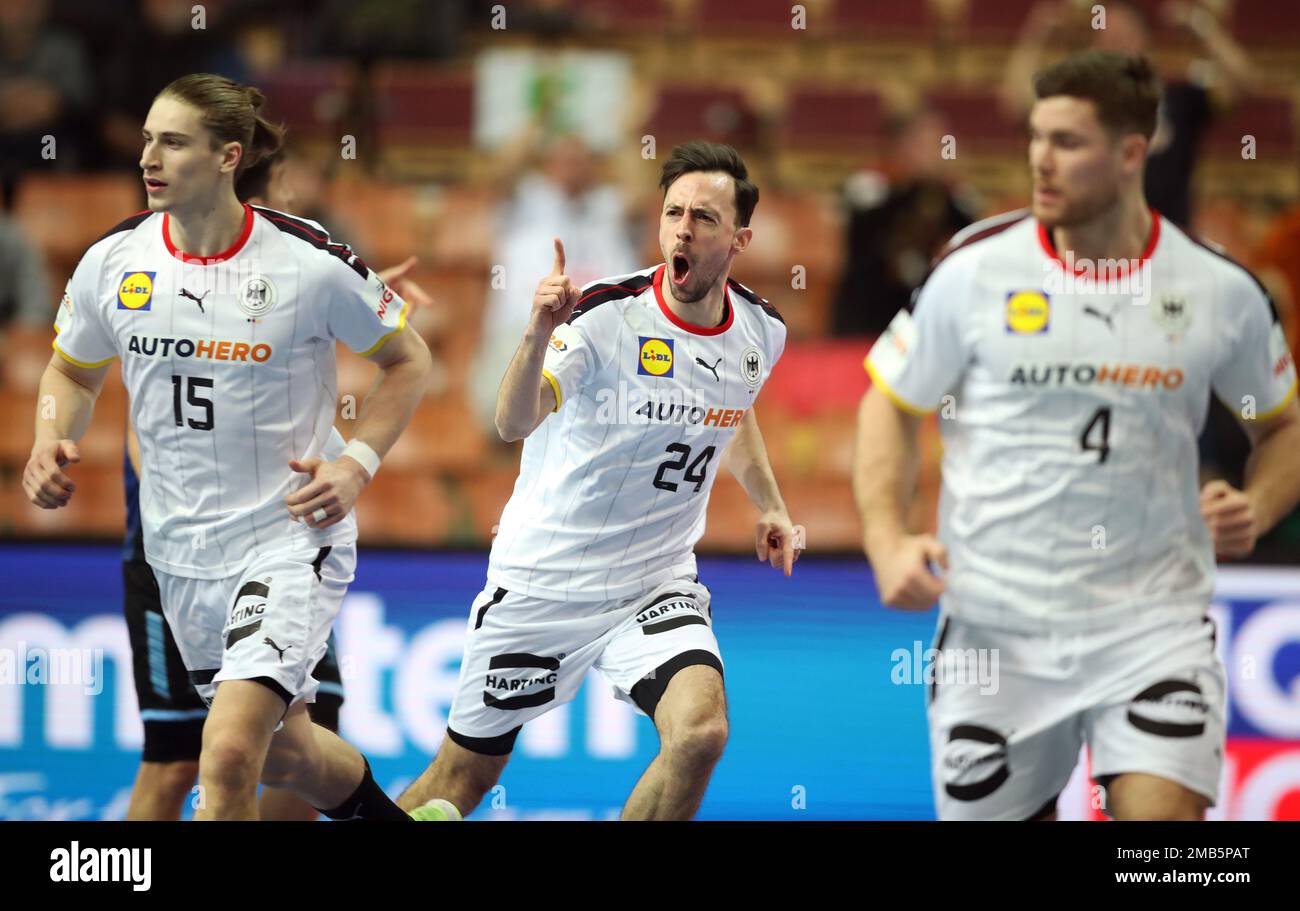 Patrick Groetzki of Germany Jubel Germany vs Argentina 28th IHF Men`s ...