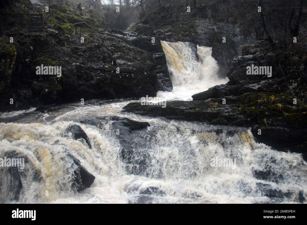 Beezley Falls Waterfall in the River Doe on the Ingleton Waterfalls ...