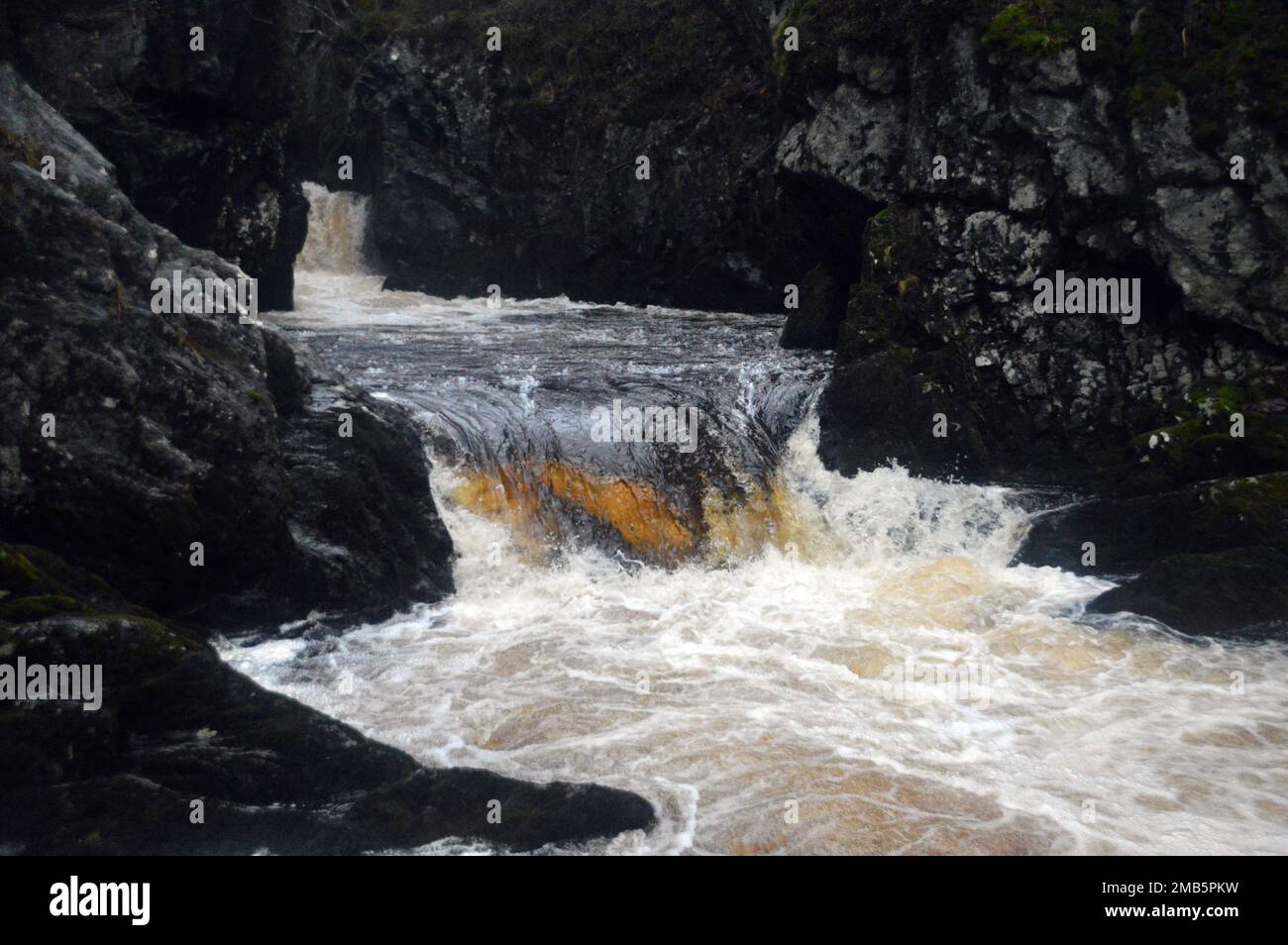 Beezley Falls Waterfall in the River Doe on the Ingleton Waterfalls ...