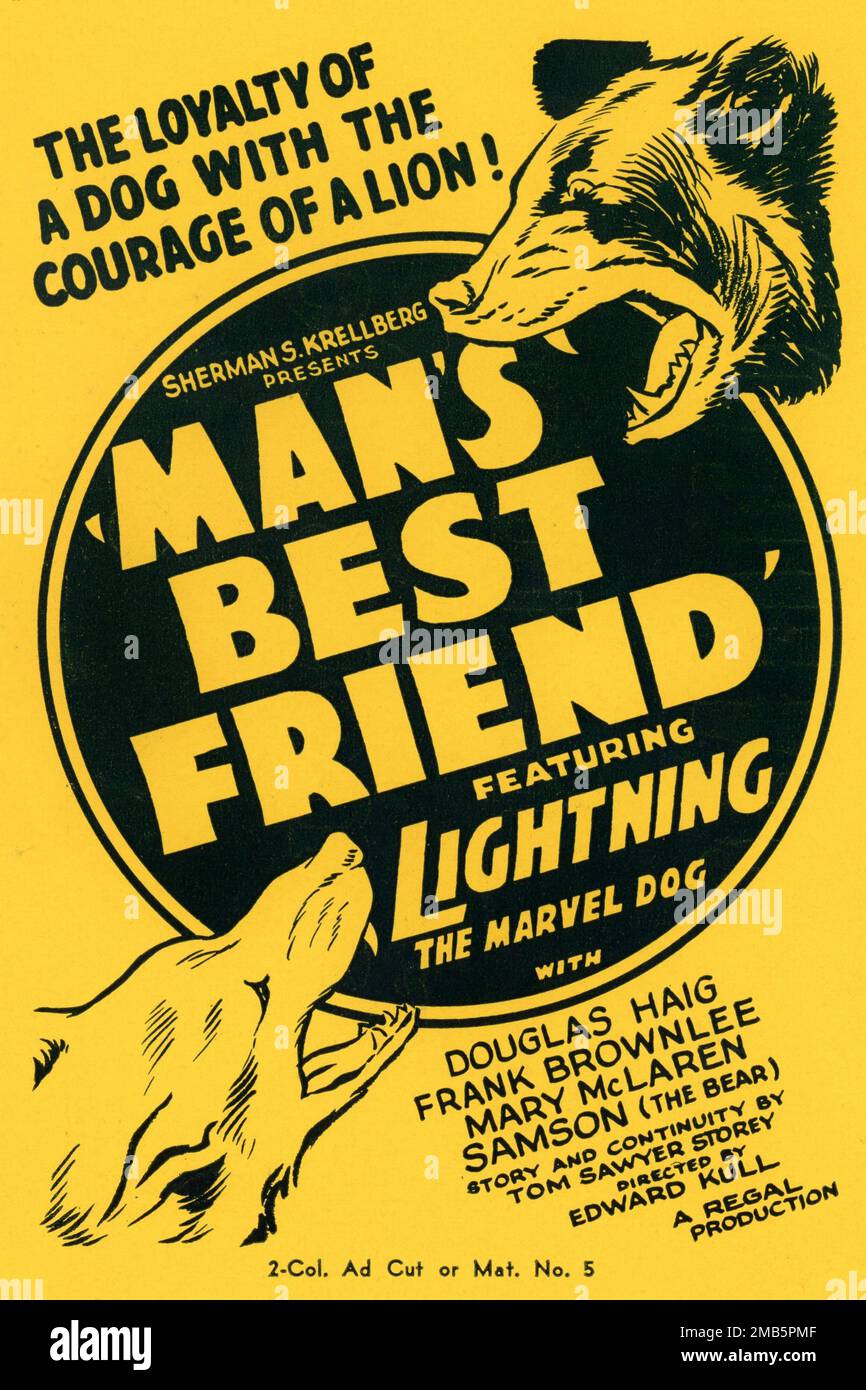 LIGHTNING the MARVEL DOG and SAMSON the Bear in MAN'S BEST FRIEND 1935 ...