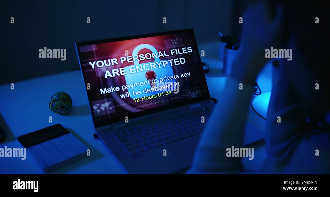 Ransomware Cyber Malware Attack. Ransom Virus Screen Stock Photo - Alamy